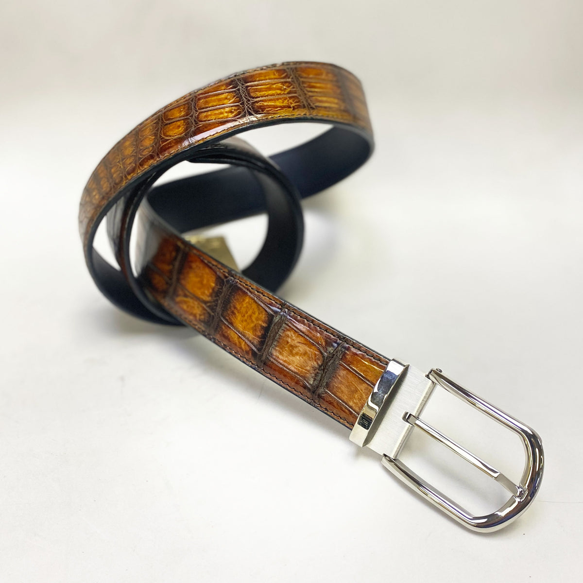 Style: Maurice Alligator Belt-Camel – C&E Fashions