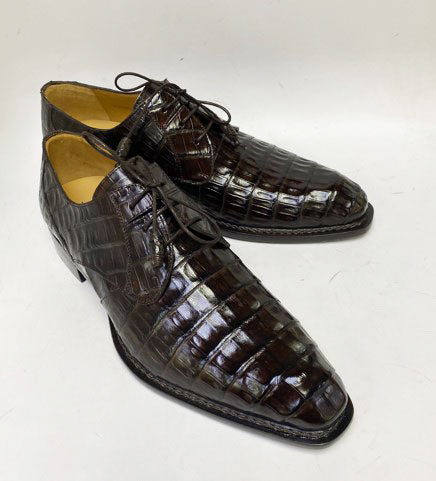 "Cratos" Crocodile Derby Brown – C&E Fashions