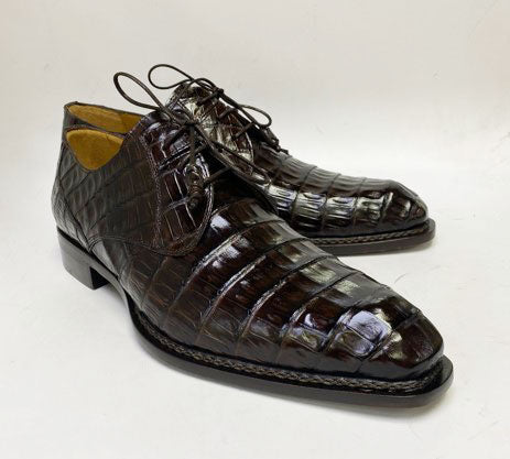 "Cratos" Crocodile Derby Brown – C&E Fashions