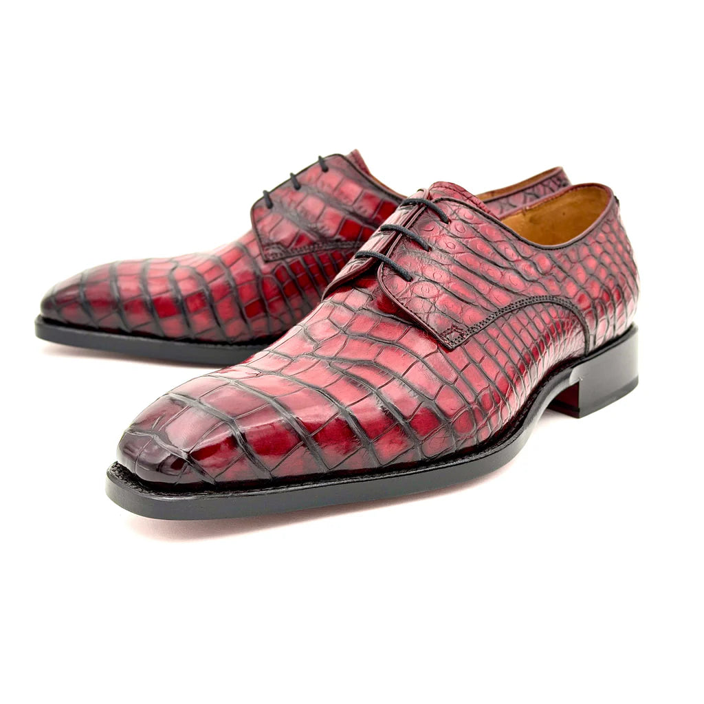 Ugo Vasare "Grayson" Alligator - Burgundy – C&E Fashions