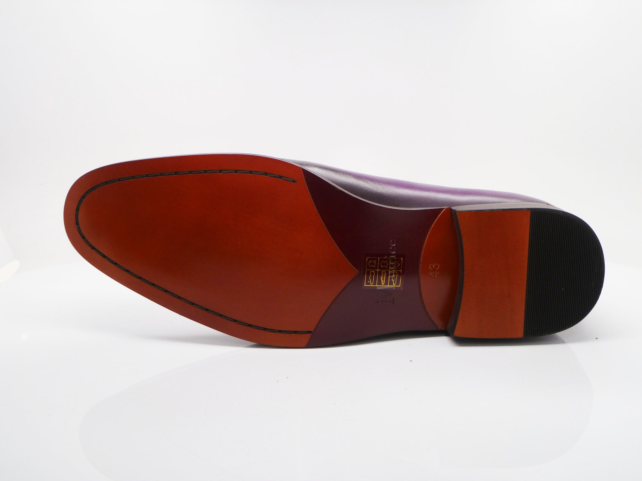 Burnished Calfskin Lace-Up Oxford Purple – C&E Fashions